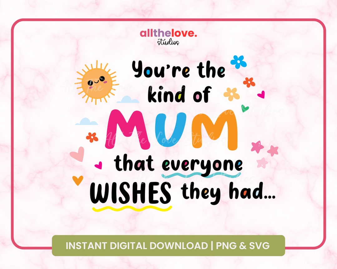 Personalized Mum Mug Design: SVG PNG (digital Download) - Etsy