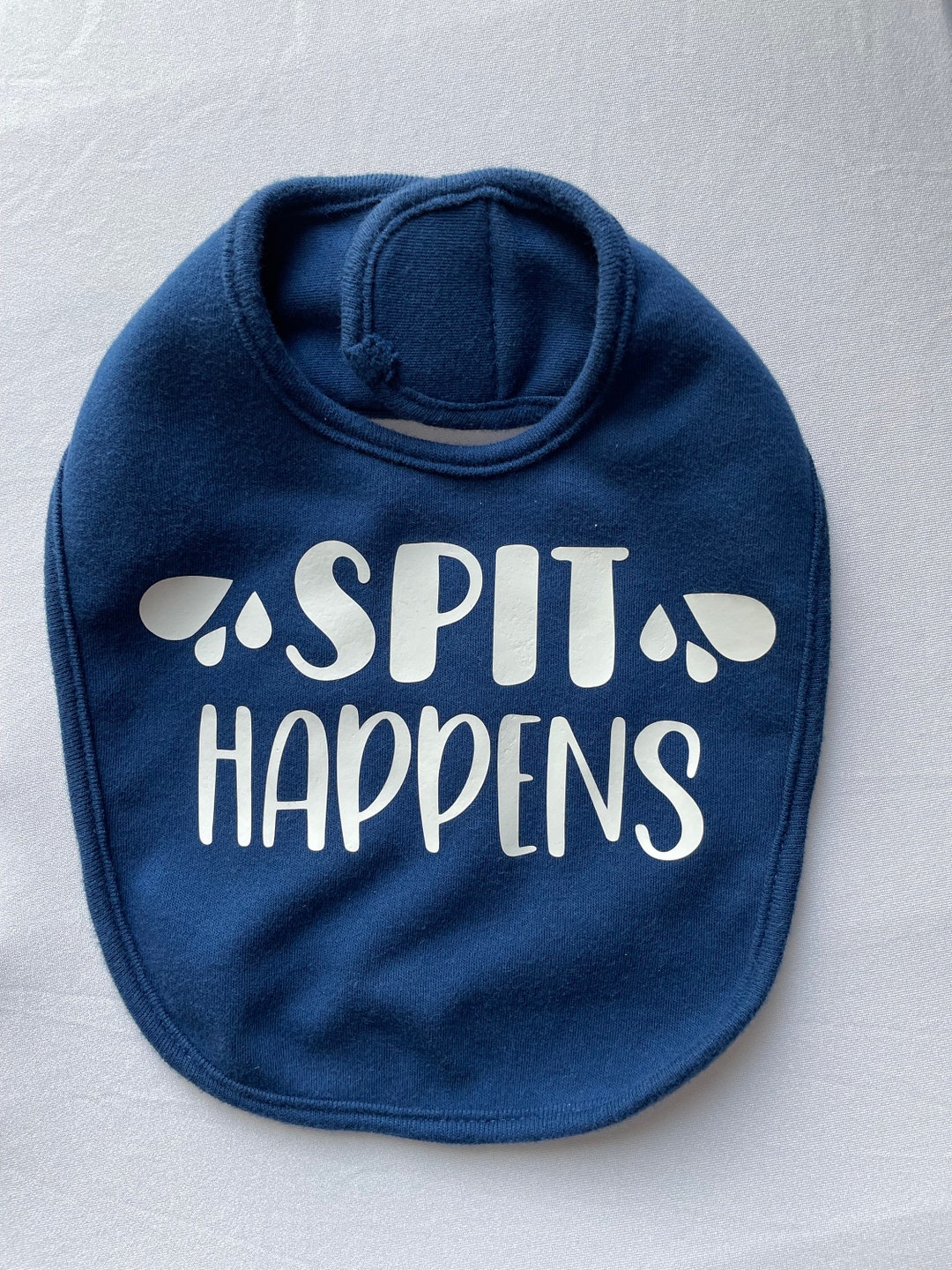 Baby Bib Spit Happens - Etsy