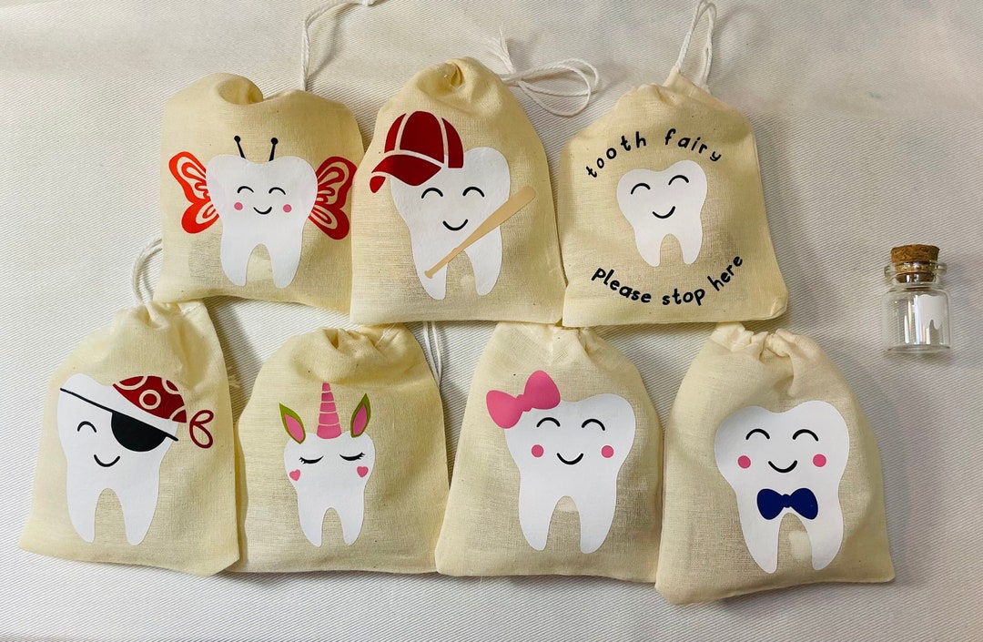Tooth Fairy Bags With Tooth Holder - Etsy