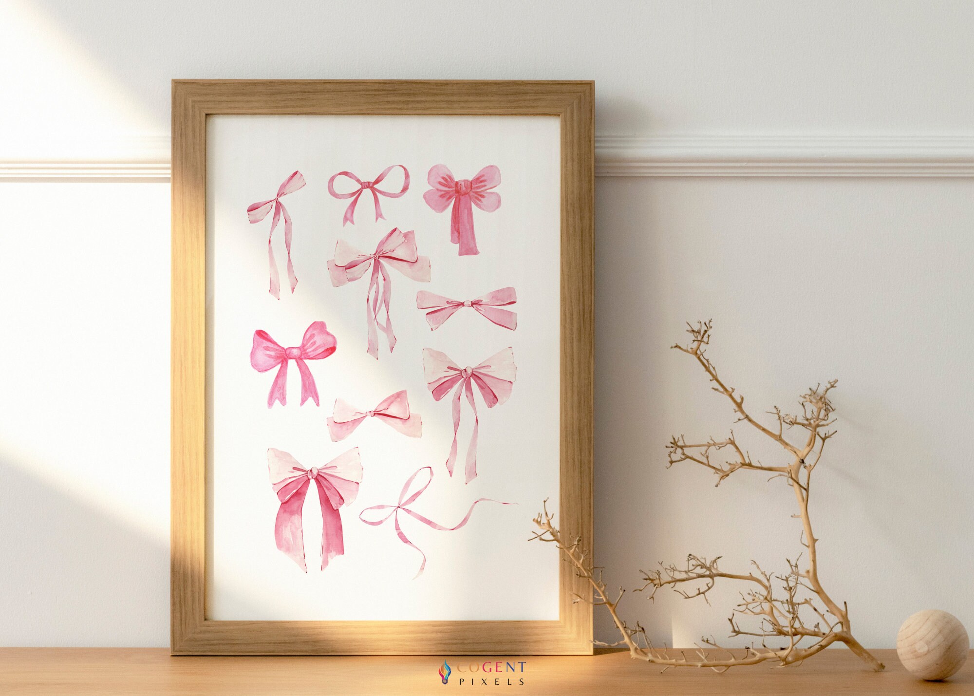 Bow Printable | Pink | Instant Download | Preppy Poster | Custom Bow ...