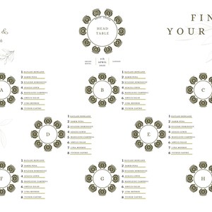 Editable Visual Wedding Seating Chart Template | Head Table Plans ...