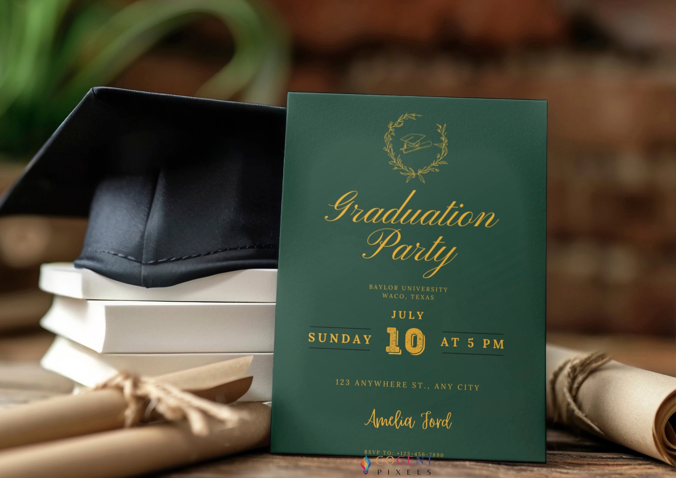 Graduation Party Invitation Template | Minimalist Graduation ...