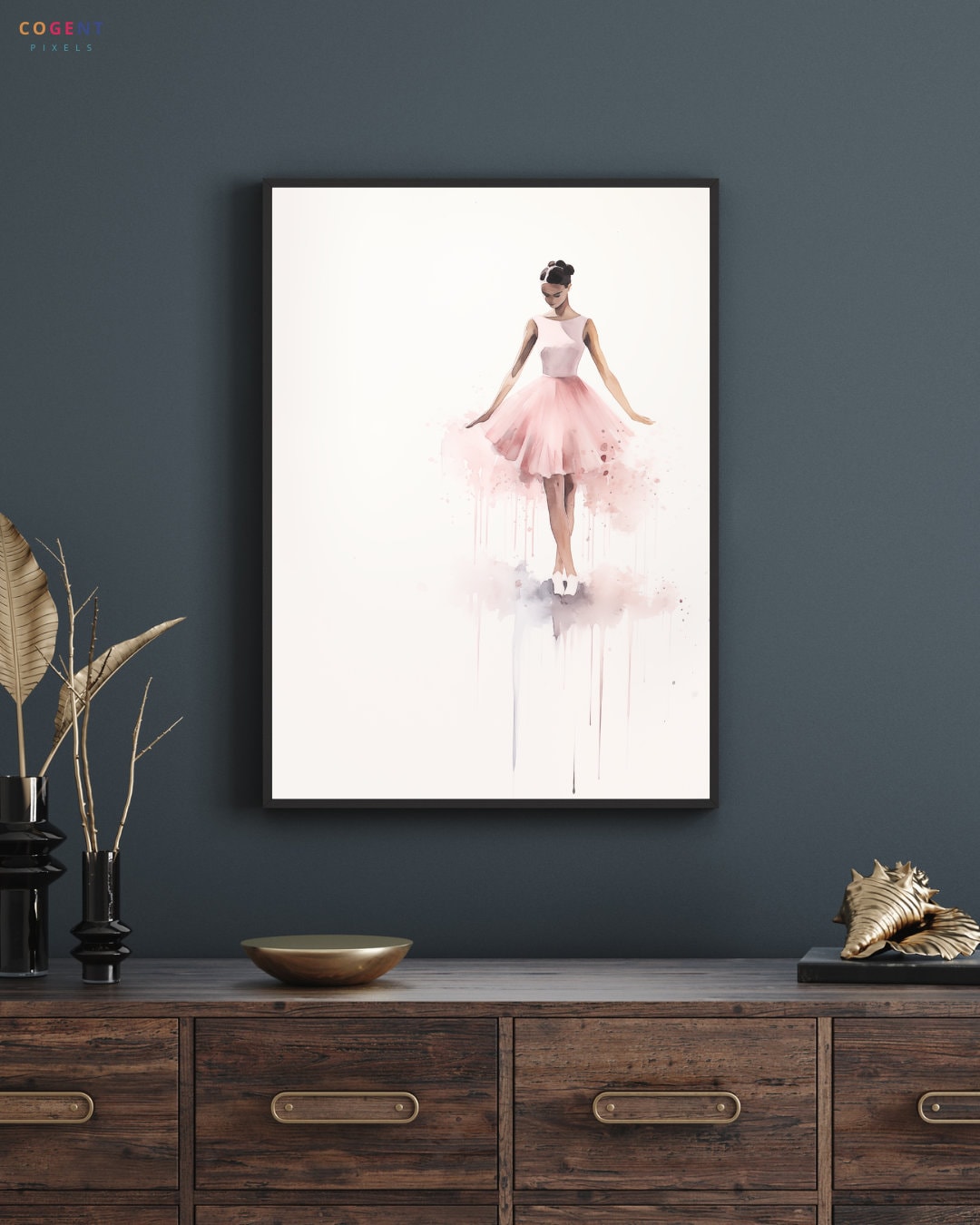 Ballerina Printable Ballerina Wall Art Digital Download Antique ...