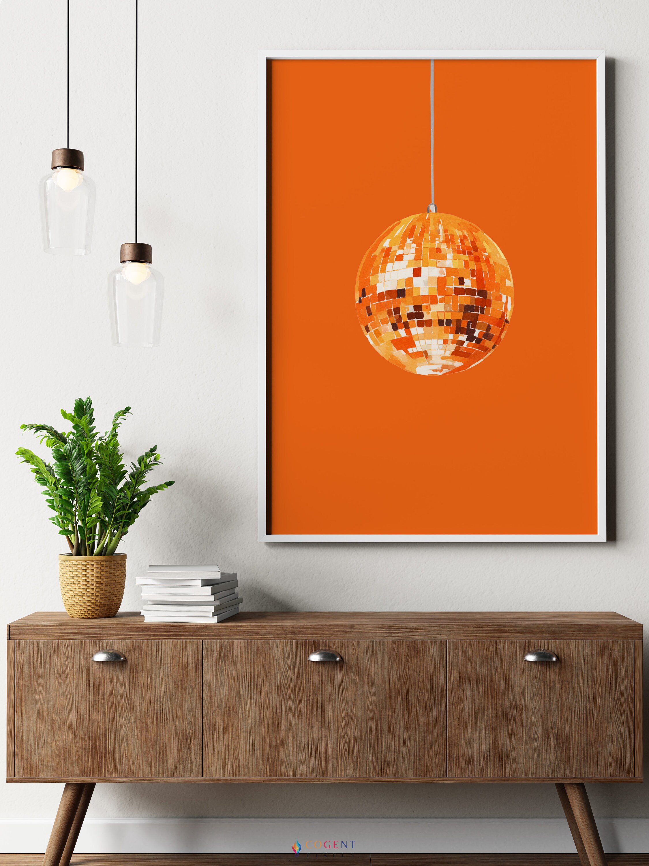 Disco Ball is the New Orange,girly Wall Art, Disco Ball Print, Disco ...