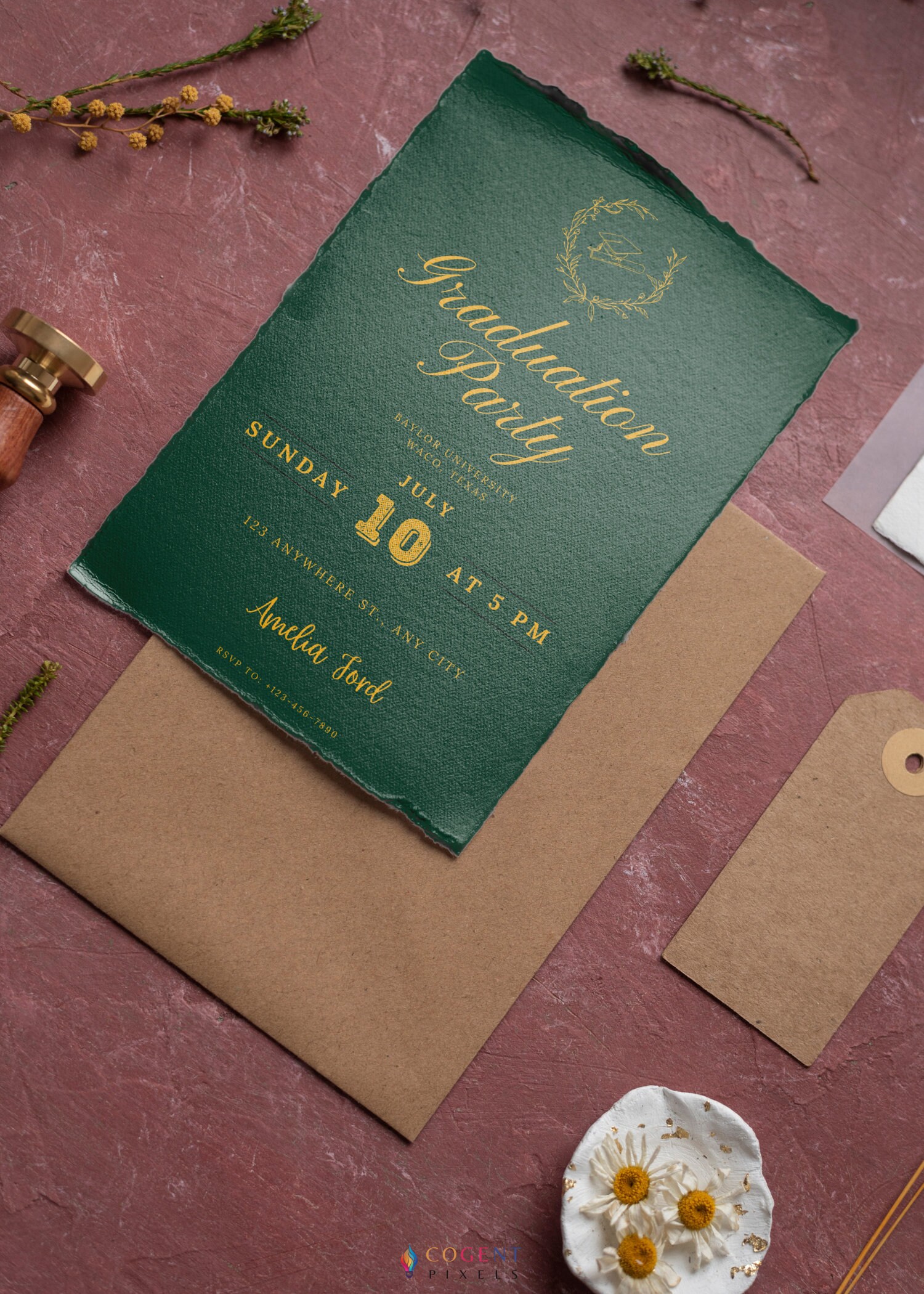 Graduation Party Invitation Template Minimalist Graduation Announcement ...