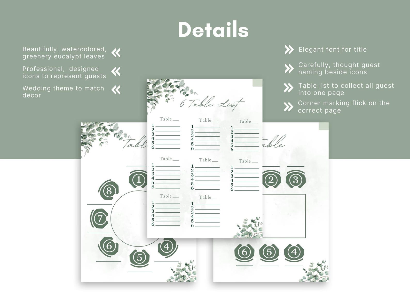 Printable Floral Wedding Seating Plan | Seat Map | Event Table Seating ...