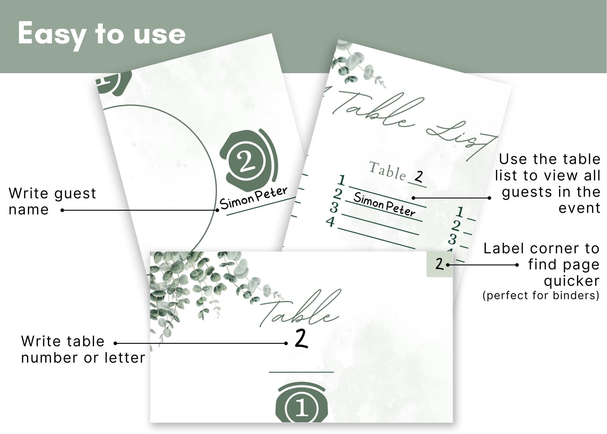 Printable Floral Wedding Seating Plan | Seat Map | Event Table Seating ...