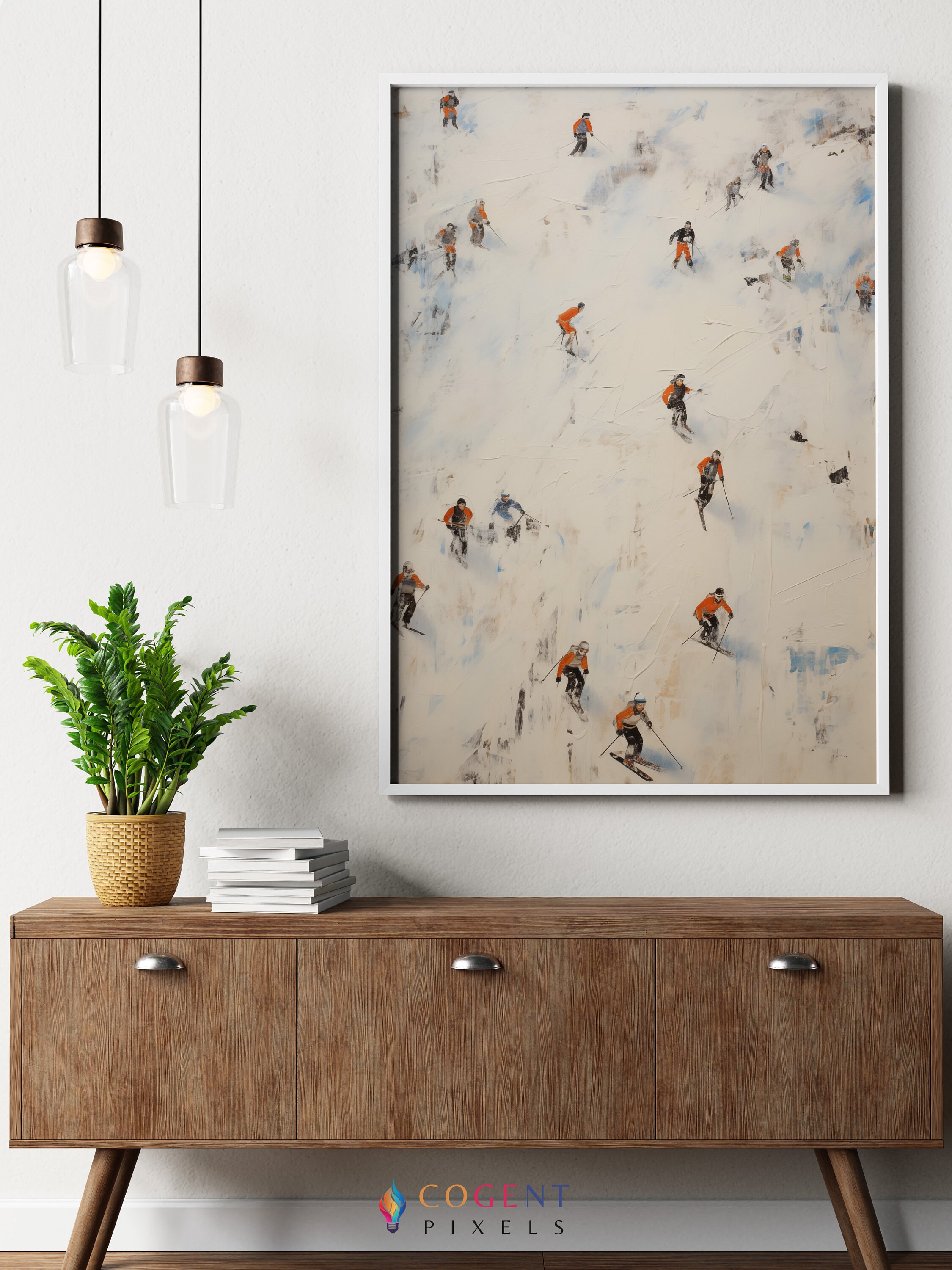 Digital Download | Preppy Poster | Winter Print | Ski Girl Print | Ski ...