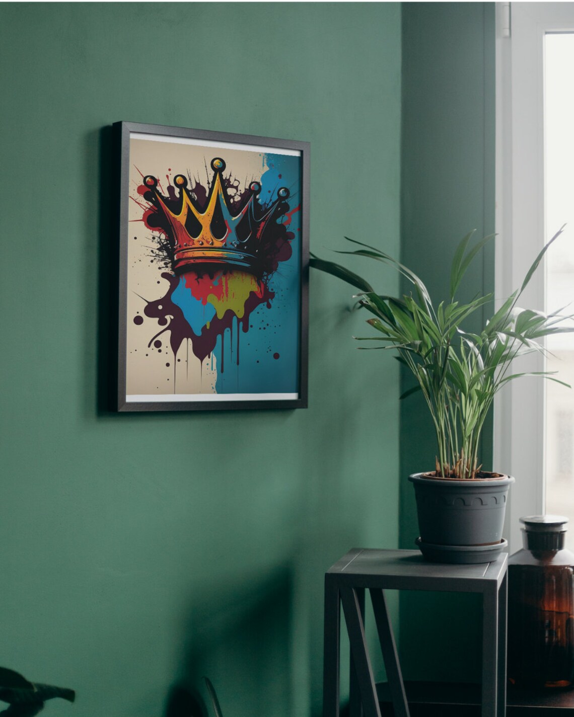 King Charles III Coronation: Graffiti Art of a Crown in Multiple Colors ...