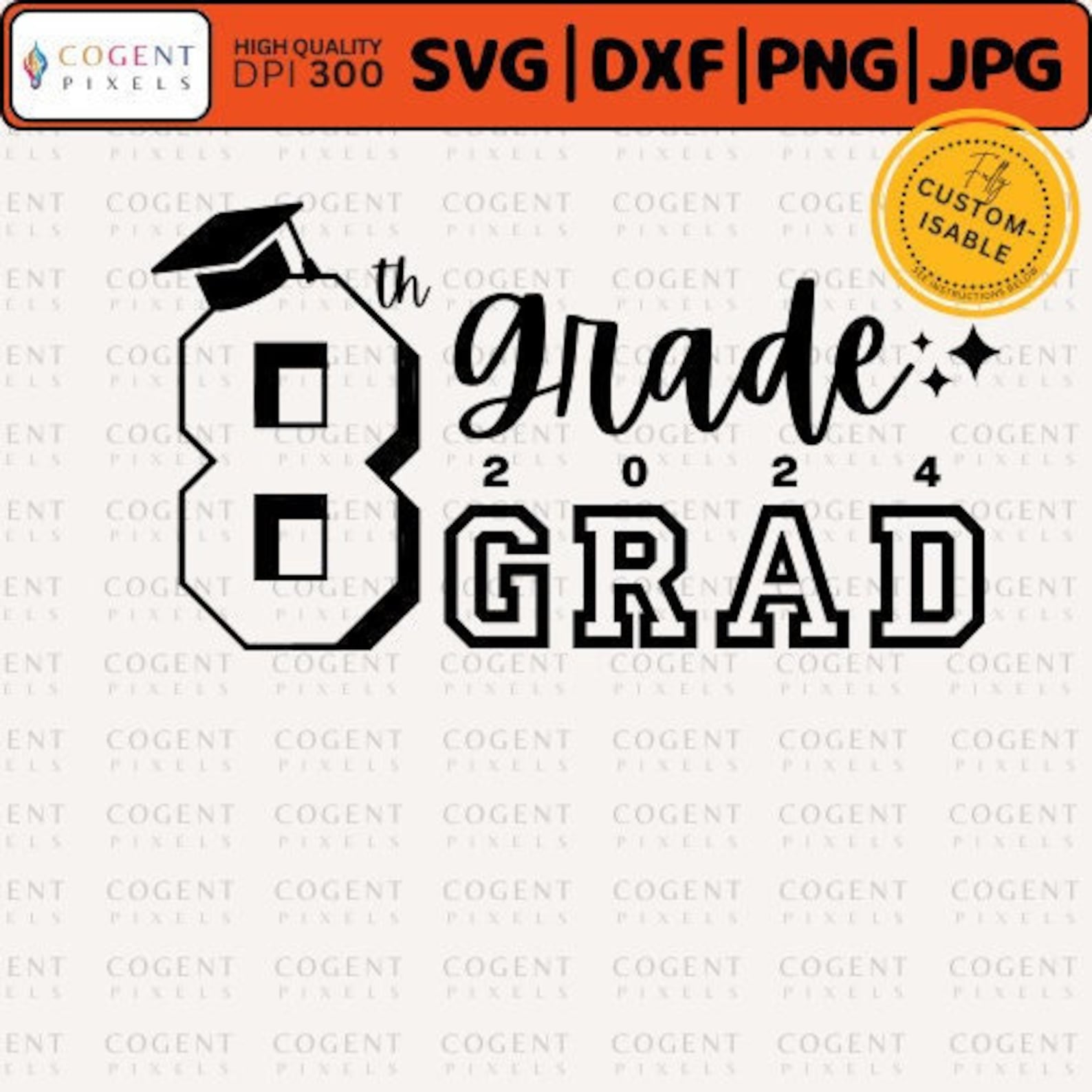 Class of 2024 Svg | Straight Outta 8th Grade Svg | 8th Grade Graduation ...