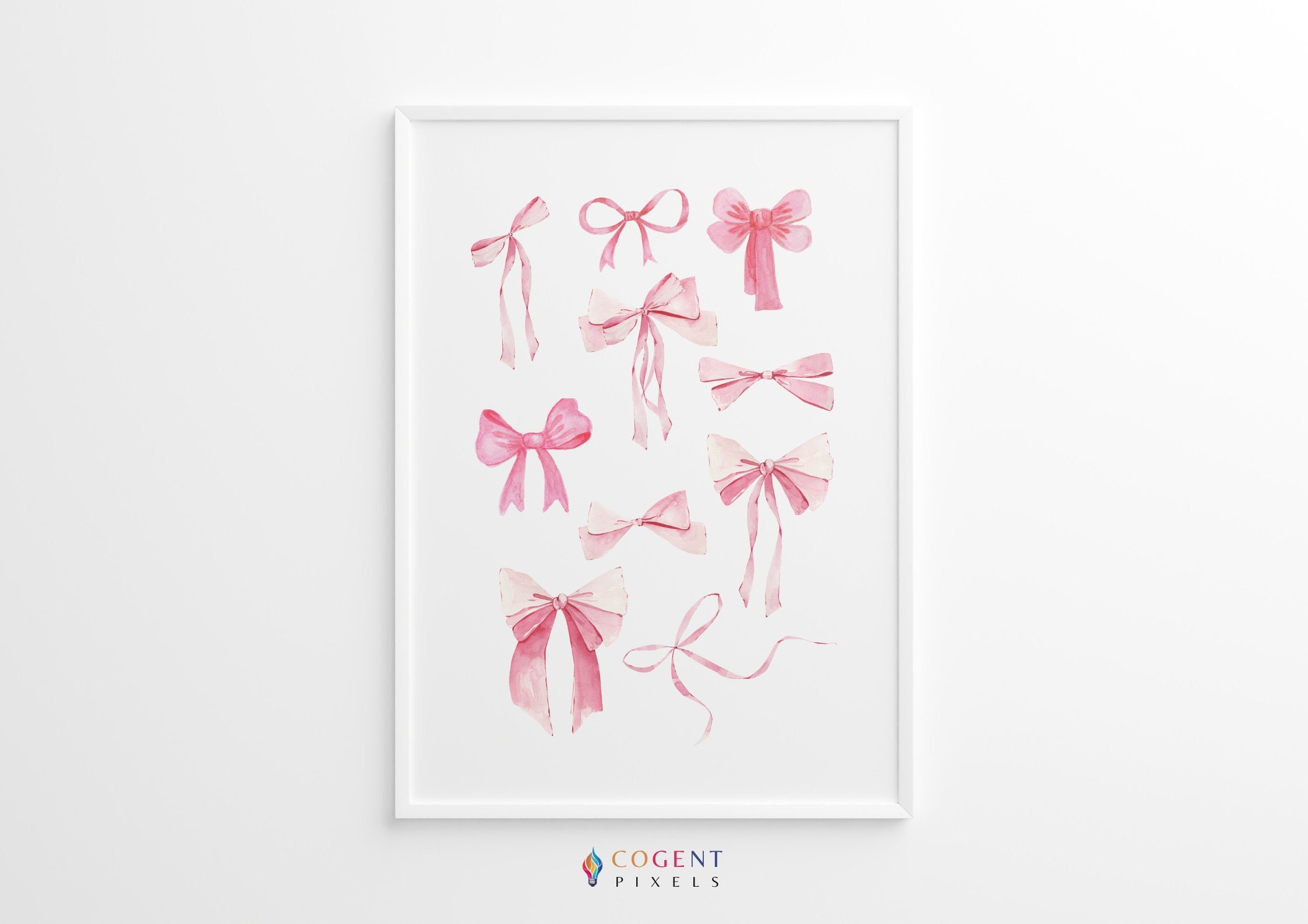 Bow Printable | Pink | Instant Download | Preppy Poster | Custom Bow ...