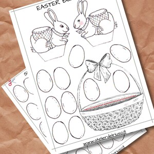 Easter Bunny SET, Coloring, Printable, Travel Game DIY - Etsy