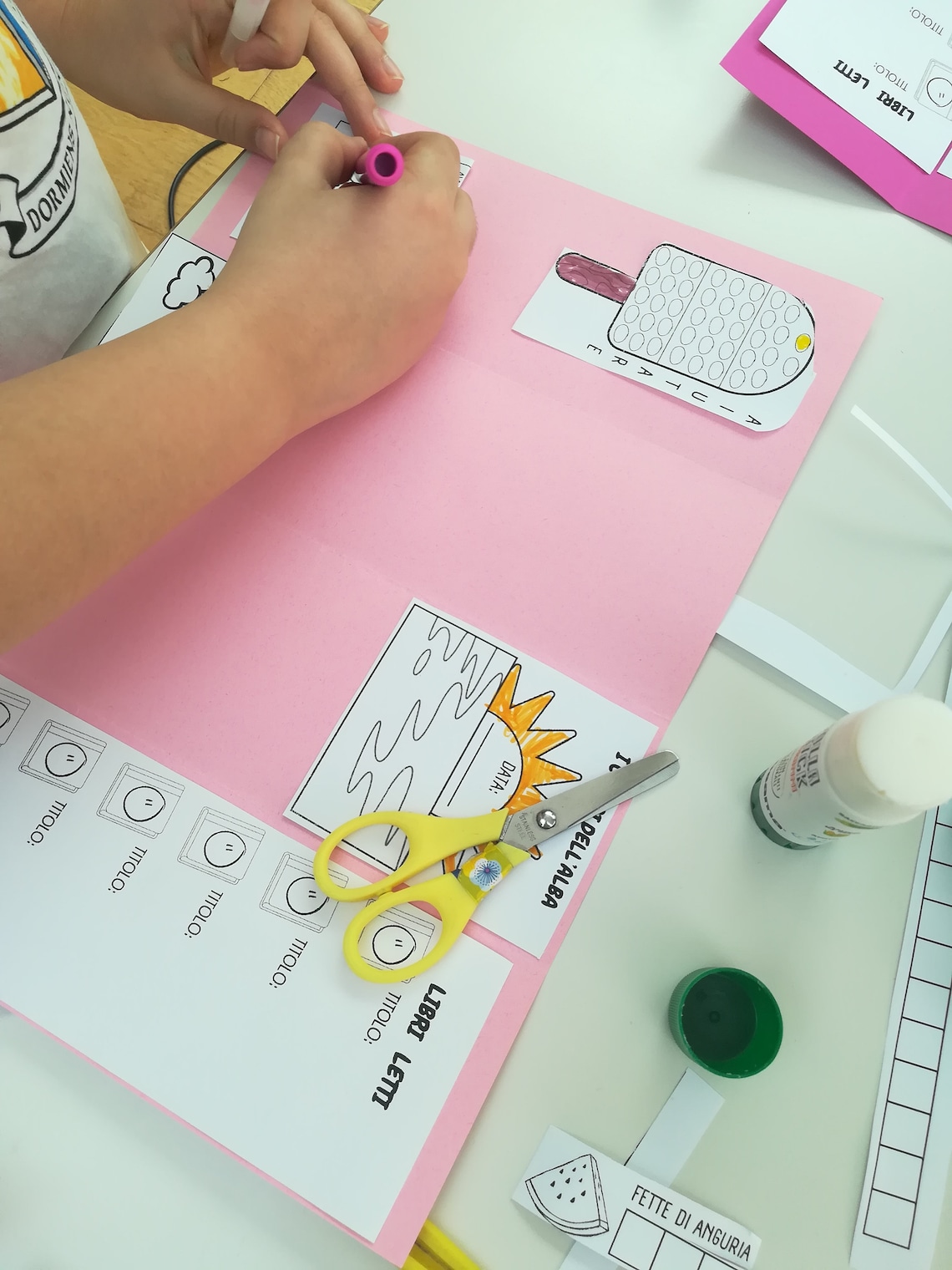 Summer Lapbook DIY in Italian, Printable Build, Color and Create a ...