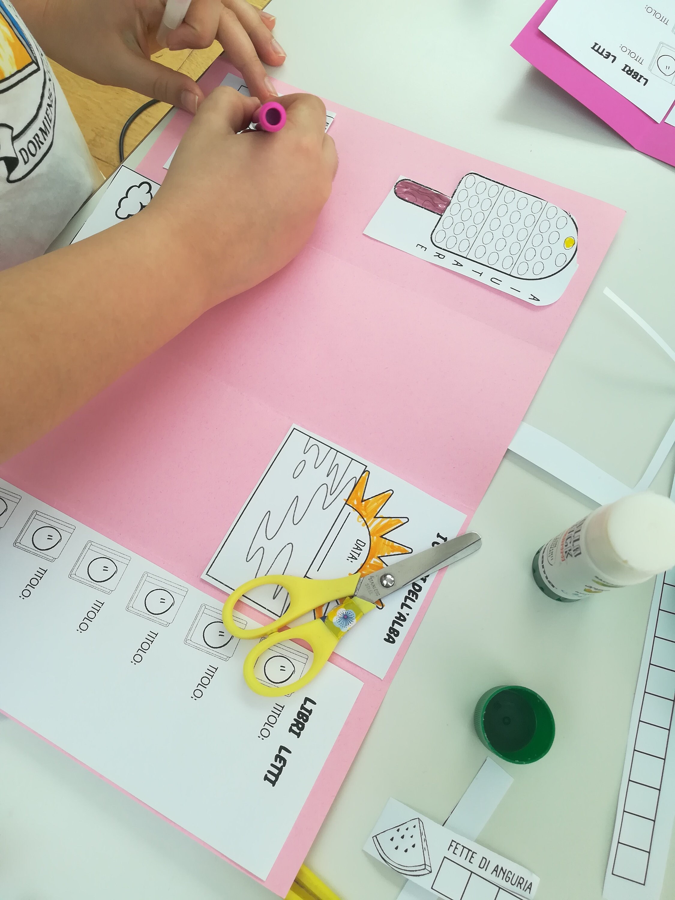 Summer Lapbook DIY in Italian, Printable Build, Color and Create a ...