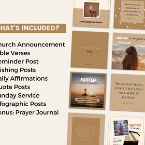 100 Christian Instagram Post Templates: Canva Bible Verses (digital ...