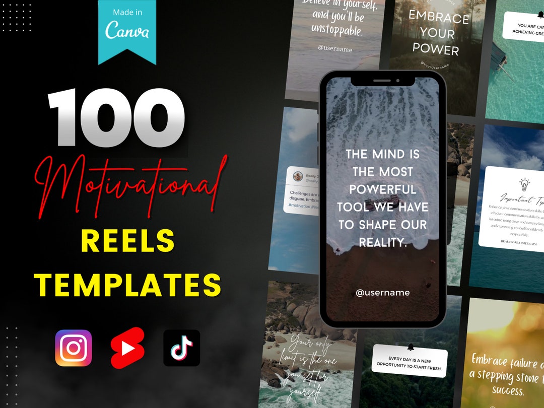 100 Instagram Video Reels Templates | Motivational Reels | Canva ...