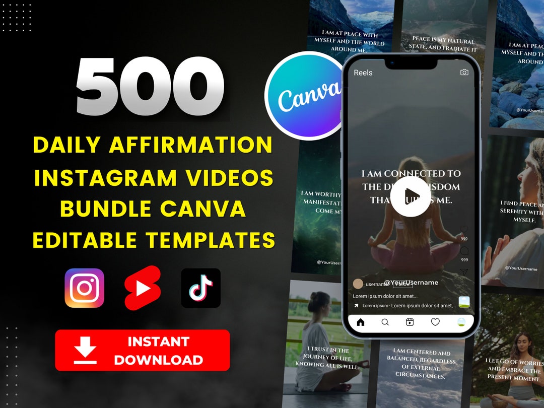 500 Daily Affirmations Instagram Reels Videos L Motivational Video ...