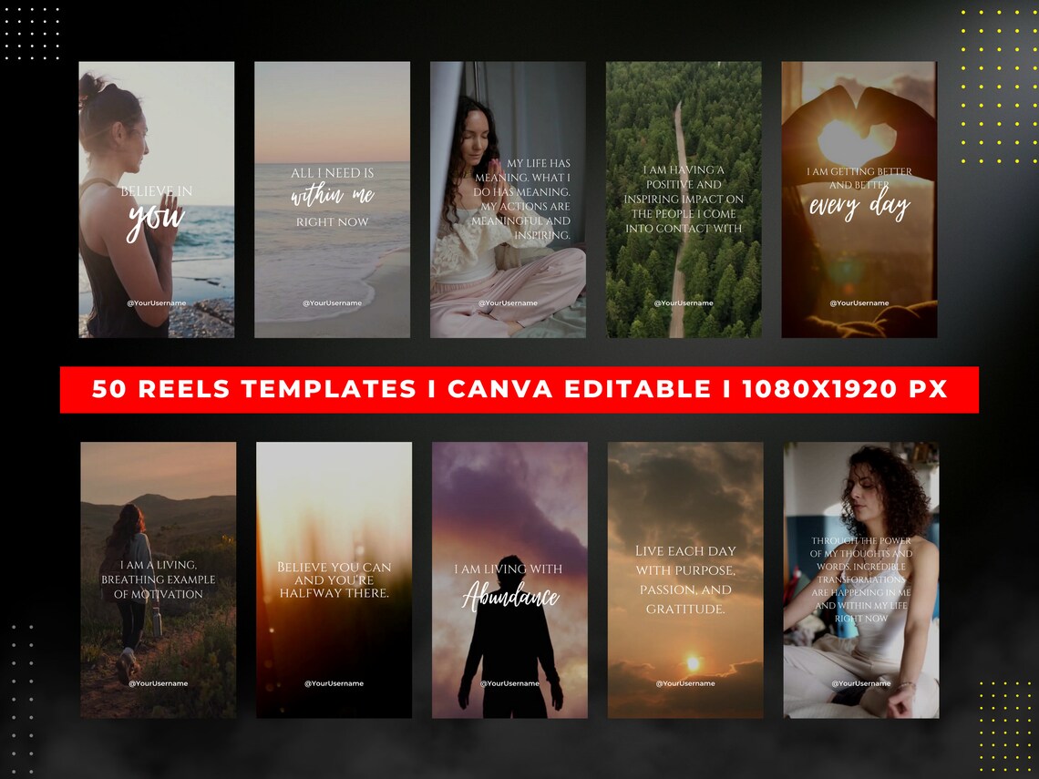 50 Positive Affirmations Instagram Reels Videos Daily - Etsy