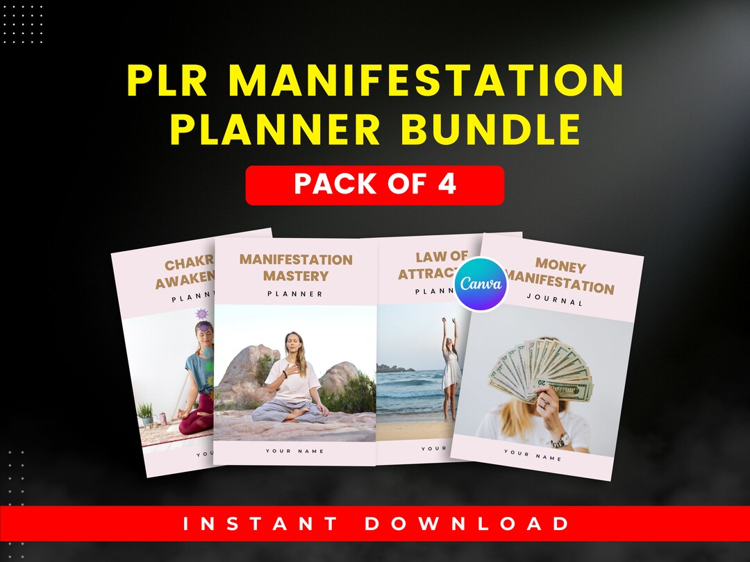 PLR Manifestation Planner Bundle I Pack of 4 I Resell Rights Included I ...