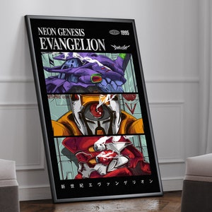 Evangelion Poster EVA 00 01 02 Anime Art Vintage 90s Manga - Etsy