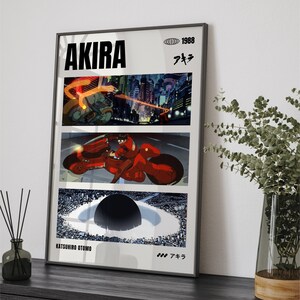 Akira Poster Decor Anime Art Vintage 80s Scene Manga Print Room Decor ...