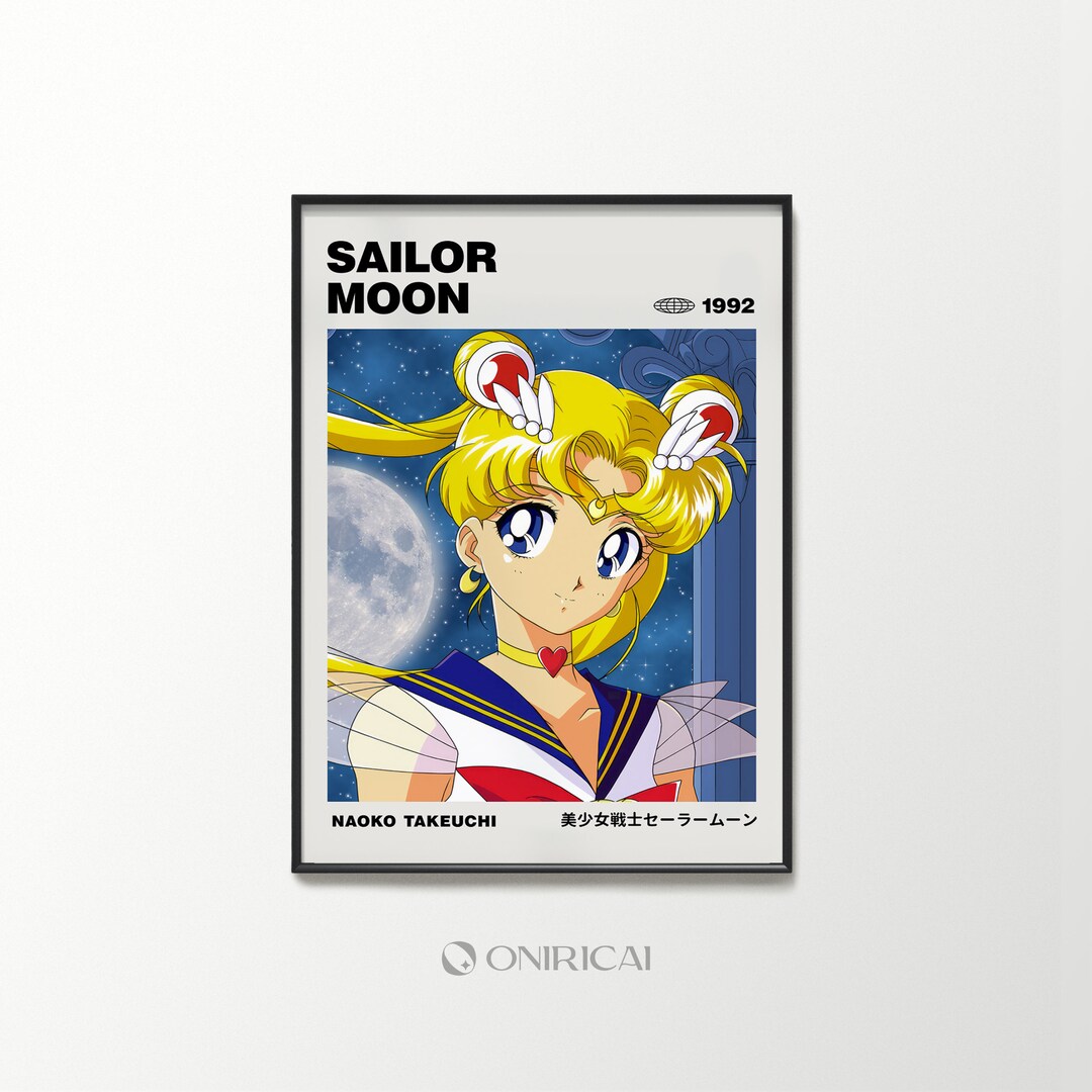 Sailor Moon Poster Aesthetic Art Anime Wall Print Manga Etsy