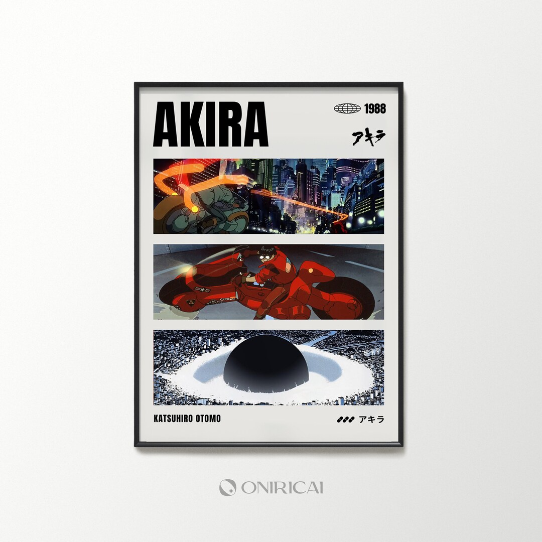 Akira Poster Decor Anime Art Vintage 80s Scene Manga Print Room Decor ...