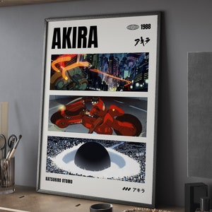 Akira Poster Decor Anime Art Vintage 80s Scene Manga Print Room Decor ...