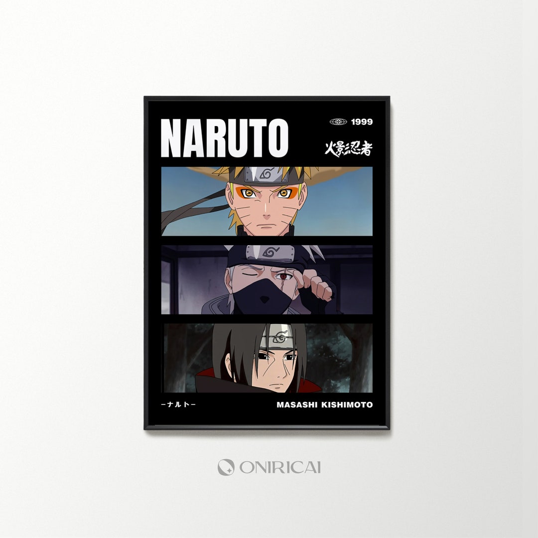 Naruto Posters 3 Scenes Manga Art Anime Wall Print Minimalist - Etsy