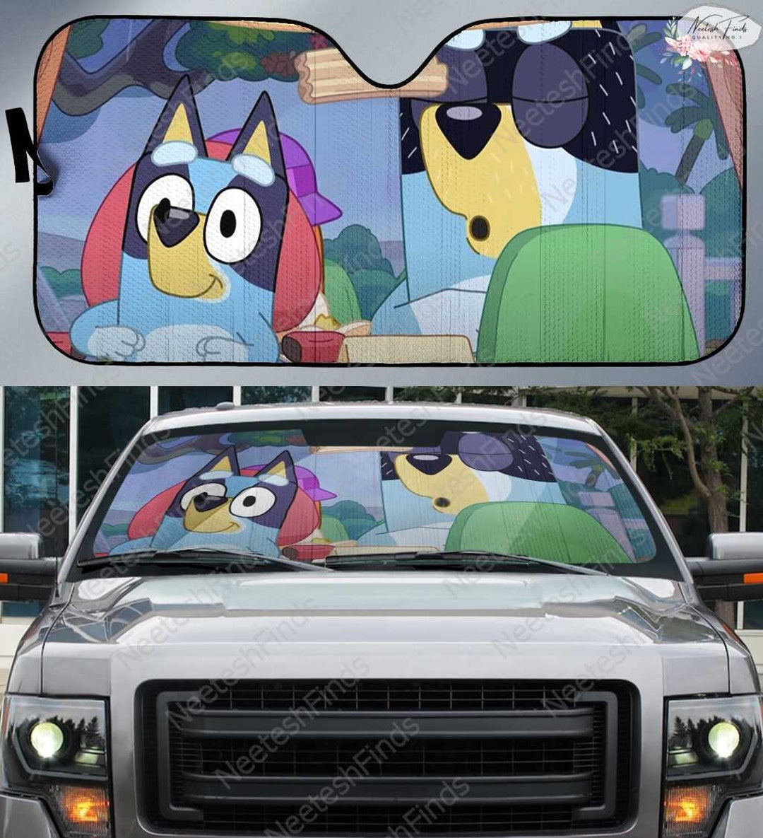 Bluey Car Sun Shade Funny Bluey Sunshade Bluey Car - Etsy