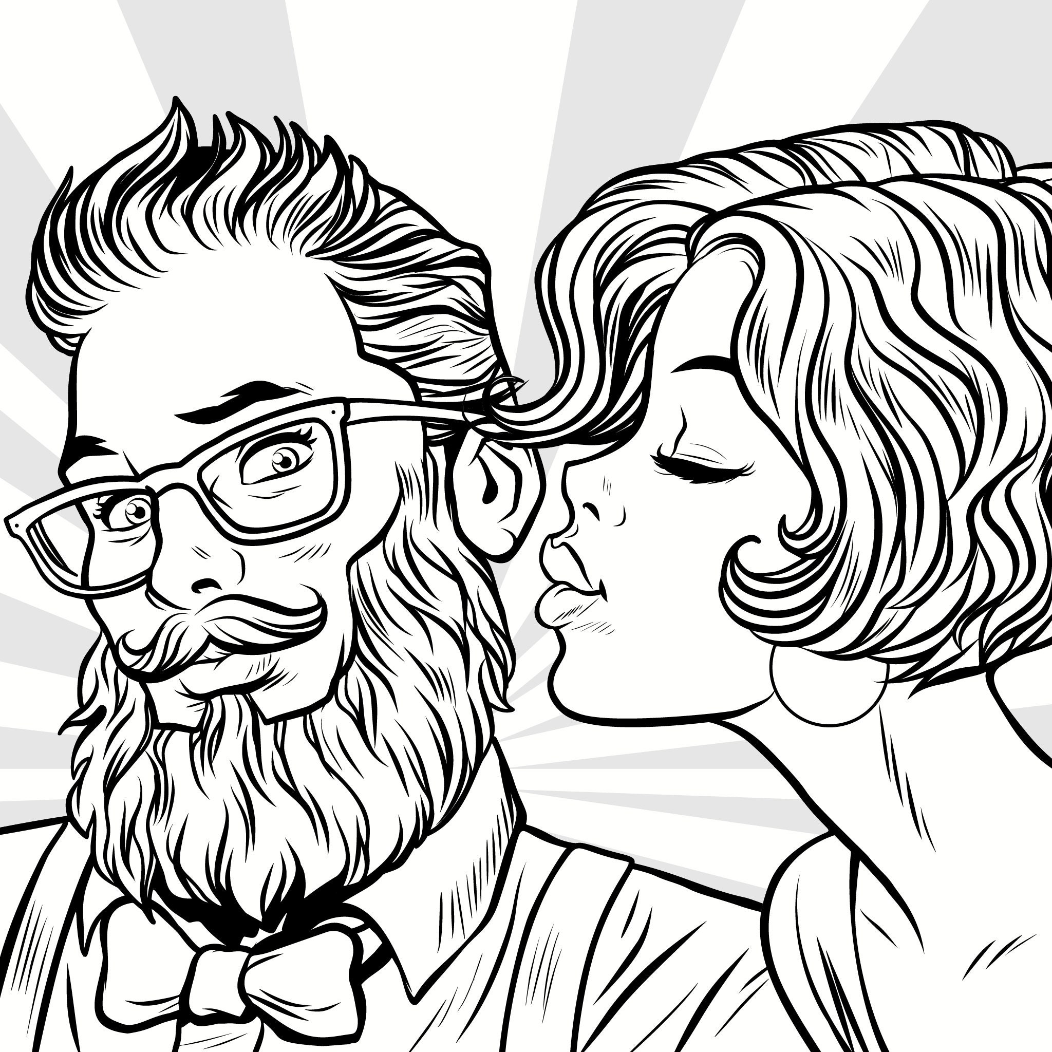 Pop Art Coloring Page - Etsy