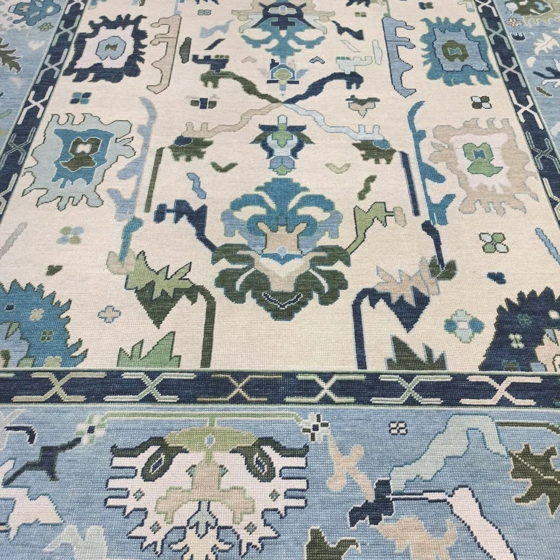 Hand Knotted Oushak Rug Large Area Rug Contemporary Rug 810 Rug Home ...