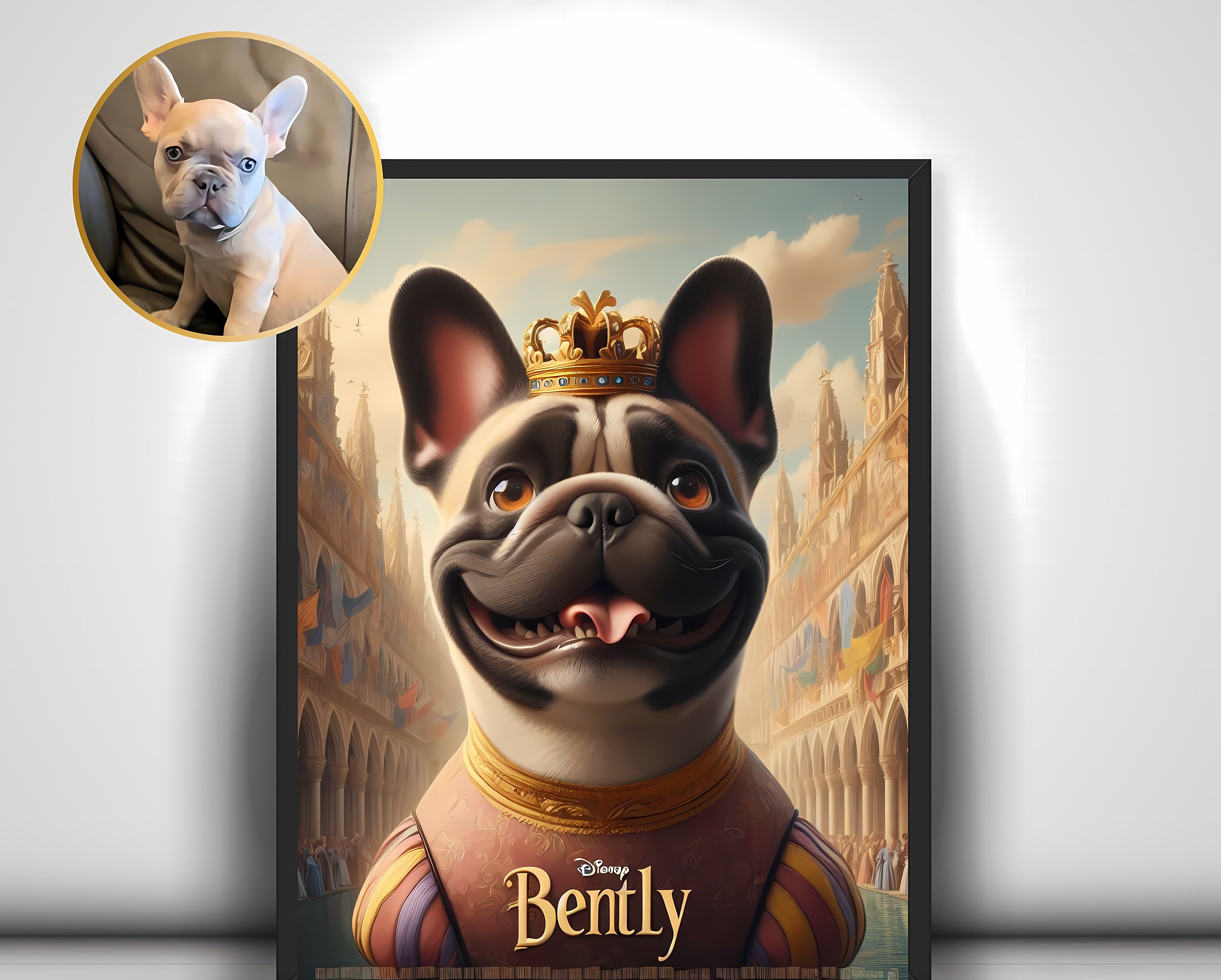 Personalized Cartoon Pet Portrait, Cute Dog Portraits, Dog Cartoon, Pet ...
