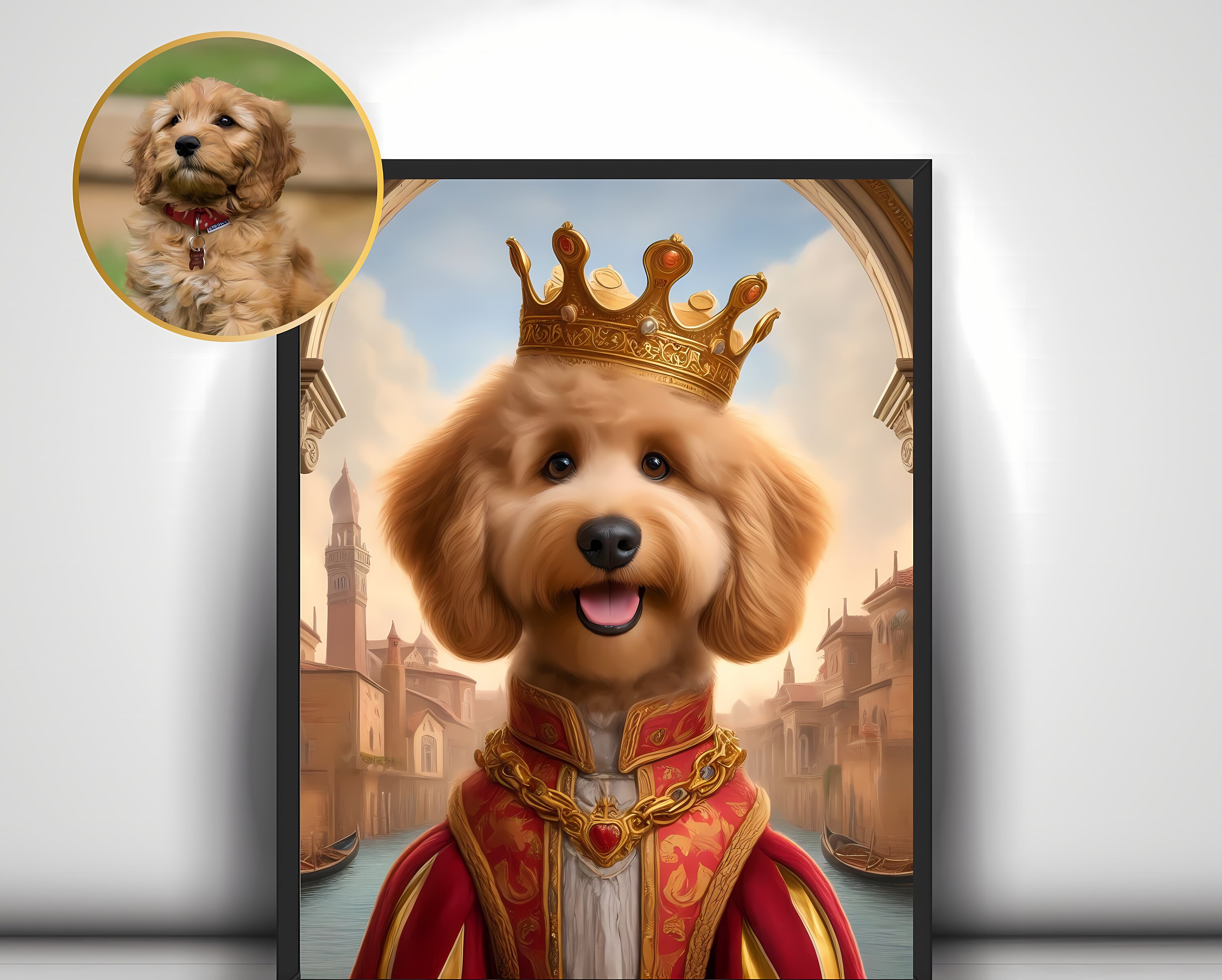 Personalized Cartoon Pet Portrait, Cute Dog Portraits, Dog Cartoon, Pet ...