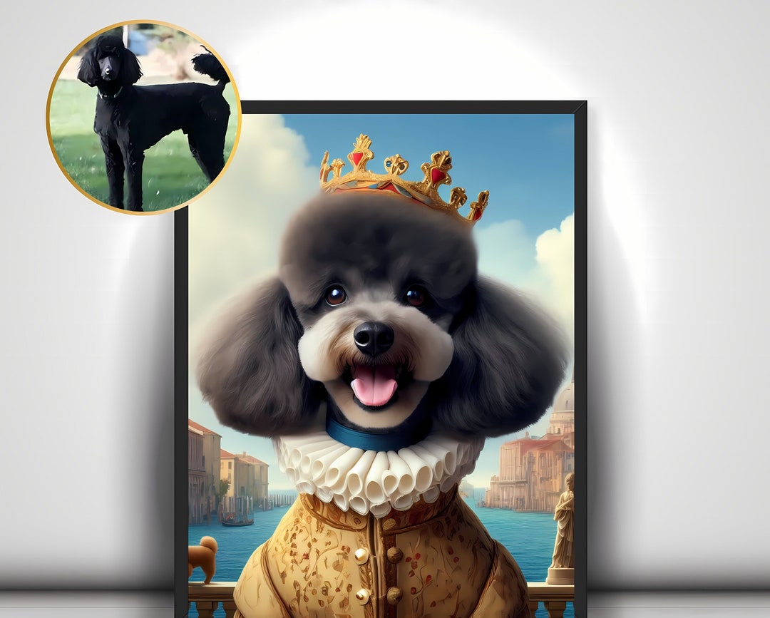 Personalized Cartoon Pet Portrait, Cute Dog Portraits, Dog Cartoon, Pet ...