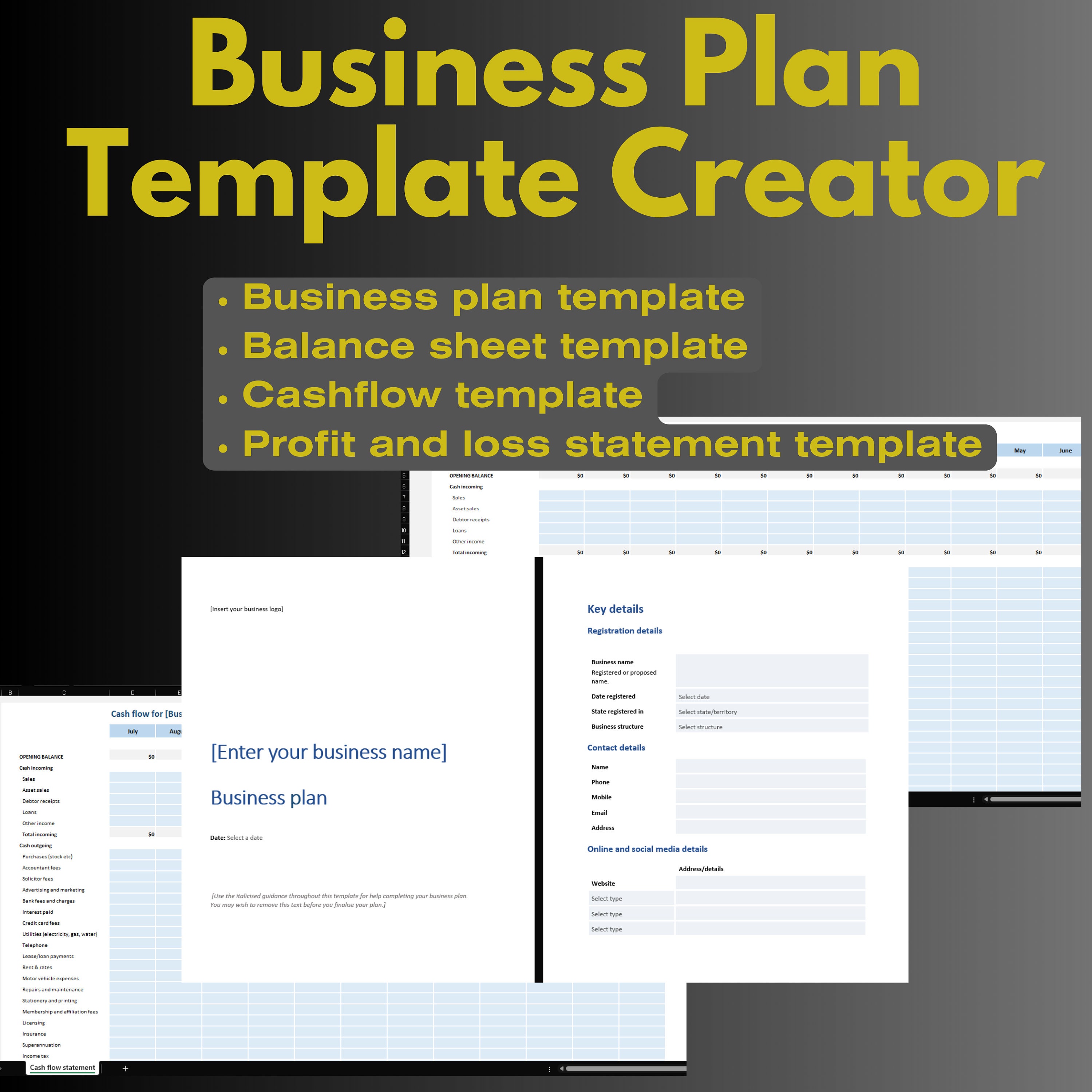 Step by Step Business Plan Template Creator - Etsy