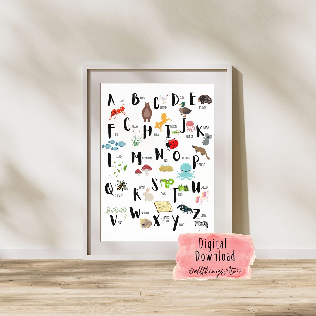 A-Z Alphabet Poster - Etsy