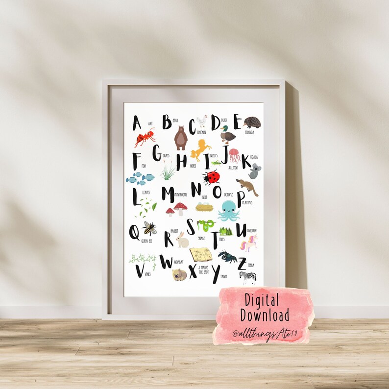 A-Z Alphabet Poster - Etsy