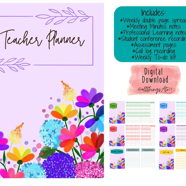 Teacher Diary - Etsy