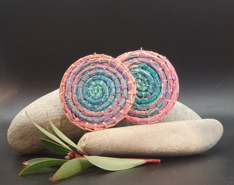 Contemporary First Nations Aboriginal Woven Handmade Earrings Rockpool ...