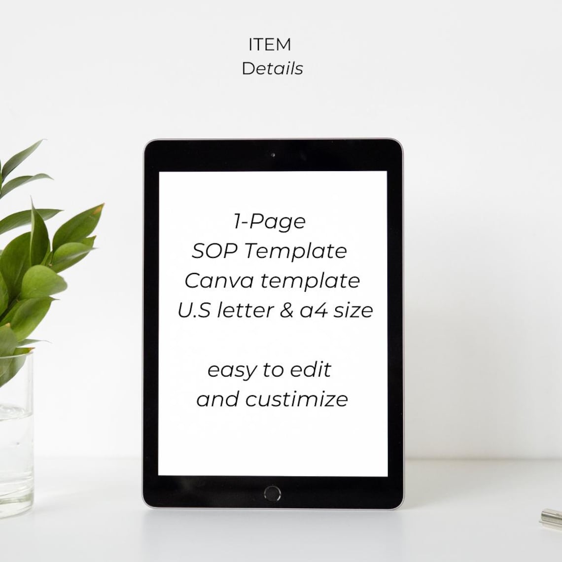 Minimalist Standard Operating Procedure (SOP) Template for Canva ...