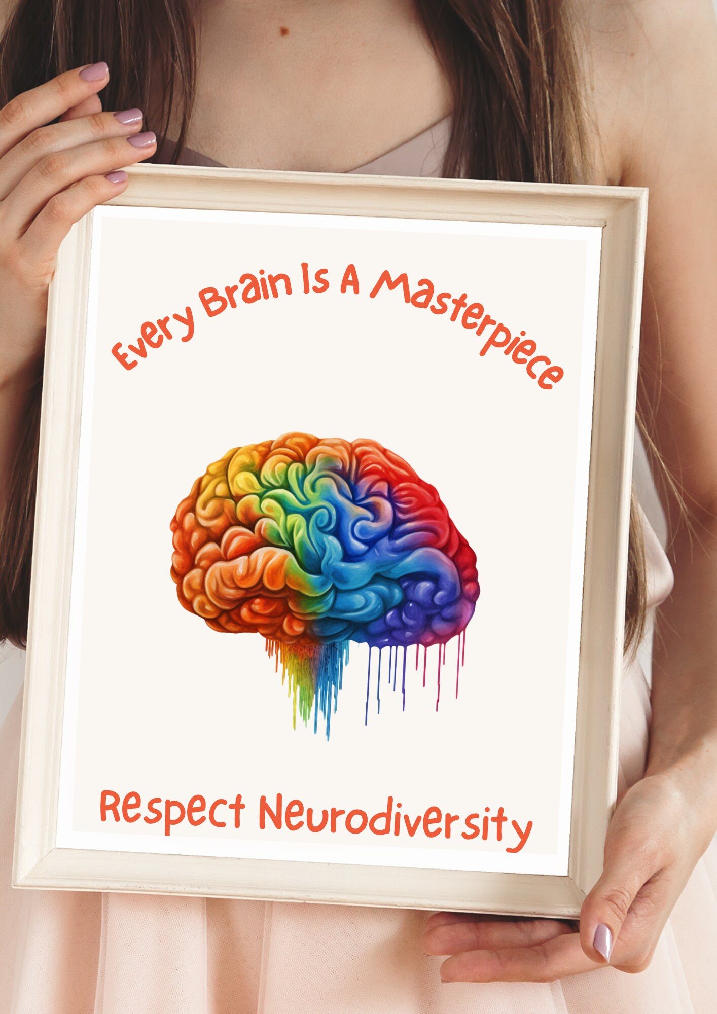 Respect Neurodiversity, Wall Decor, Every Brain is A Masterpiece, Brain ...