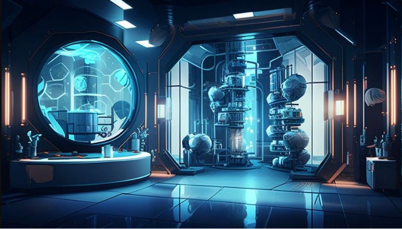 Futuristic Lab Dreams - Virtual Background of a High-tech Laboratory to ...