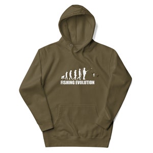 Evolution of Fishing Hoodie - Etsy