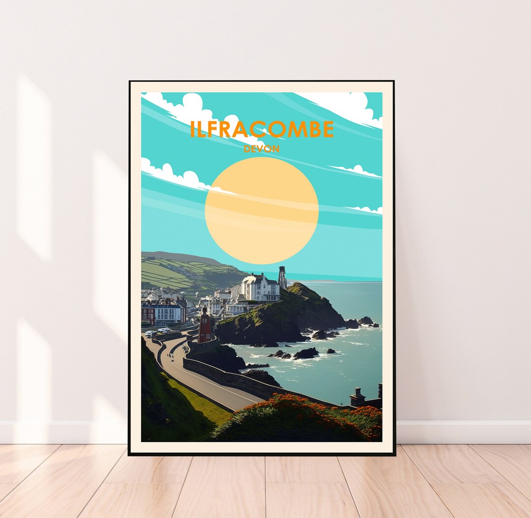 Ilfracombe Poster, Ilfracombe Wall Art, Devon Print, Devon Travel ...