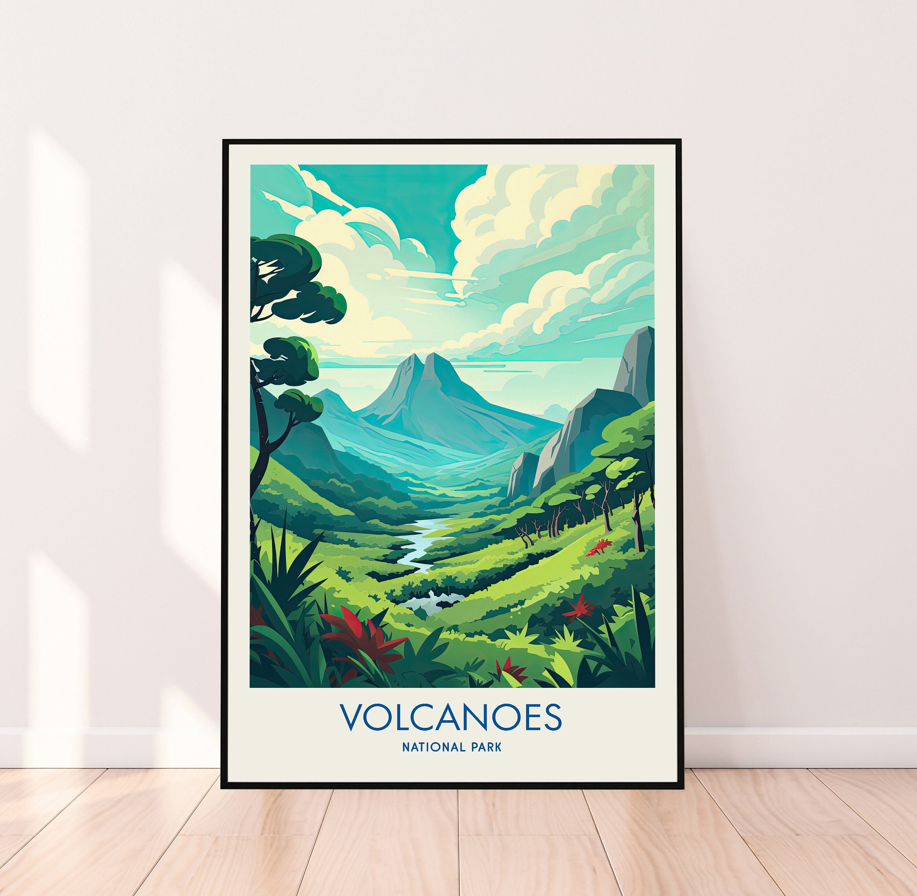 Volcanoes Poster Volcanoes Print Volcanoes Art Volcanoes - Etsy