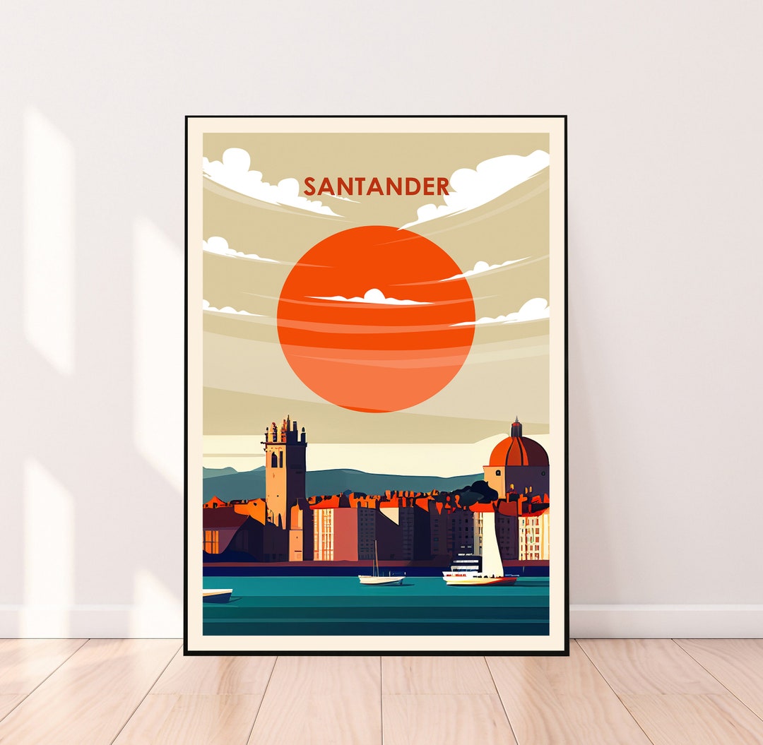 Santander Poster, Santander Travel, Santander Print, Spain Poster ...