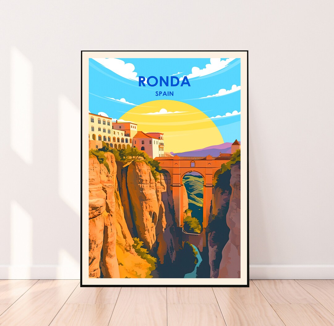 Ronda Travel Print, Ronda Travel Poster, Spain Travel, Spain Travel Art ...