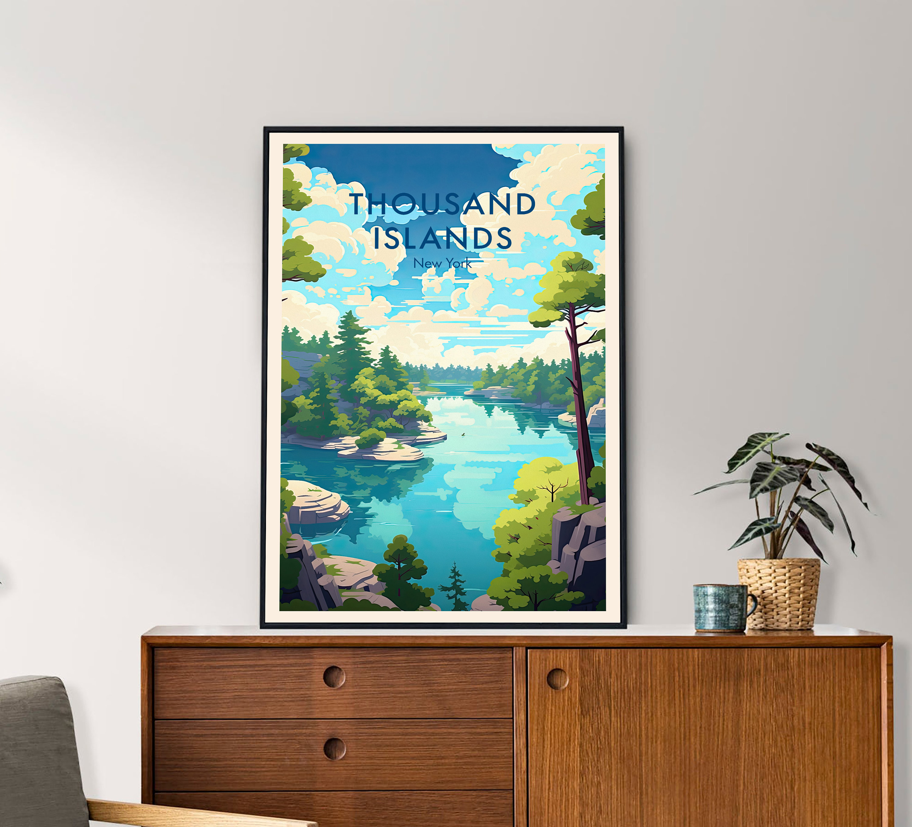 Thousand Islands Poster Thousand Islands Art New York - Etsy