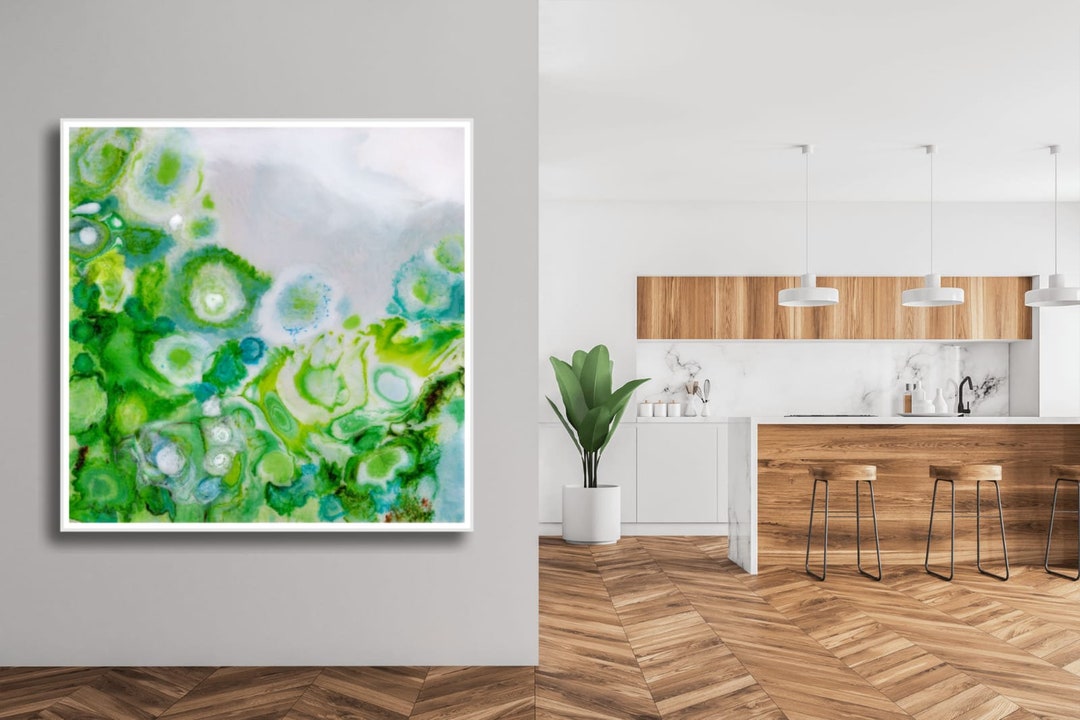 A marelize: Abstract Art Printed Onto Stretched Canvas With - Etsy